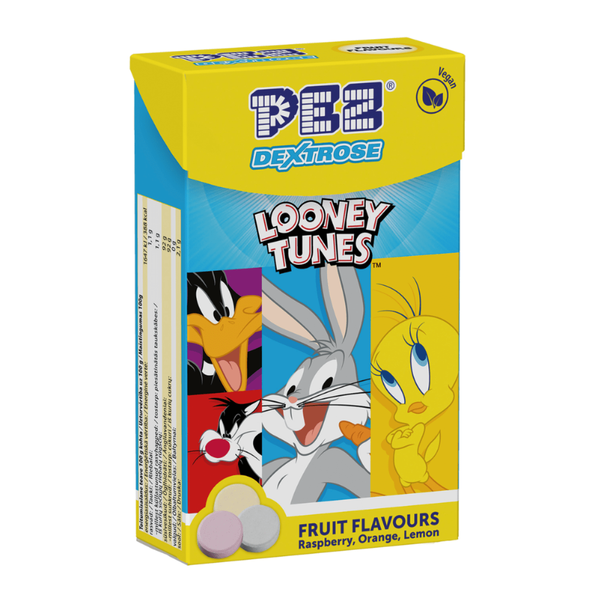 Pez Fizzy Looney Tunes Flip Top Box 30g – Blanda Drops AS