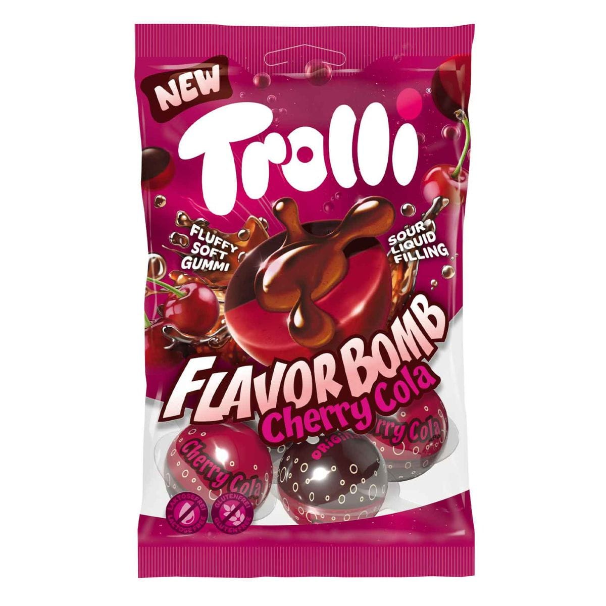 Trolli Flavor Bomb Cherry Cola 75g – Blanda Drops AS